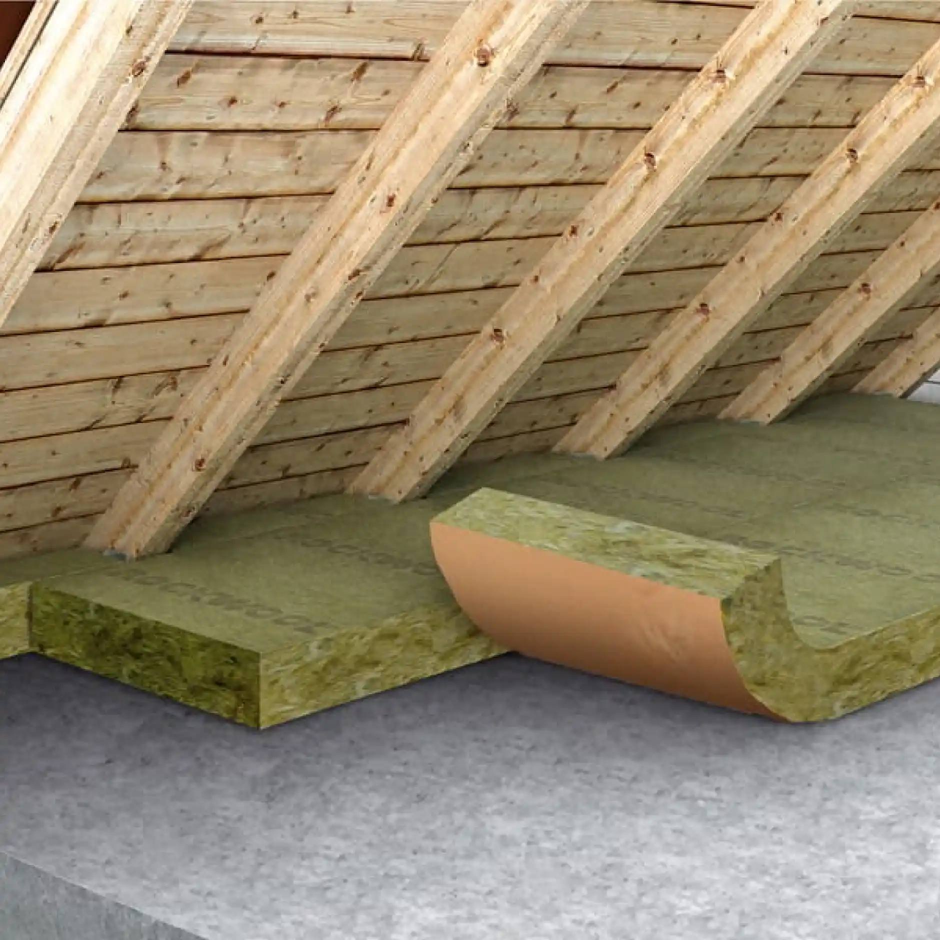 Rouleau isolant en laine de roche ROULROCK KRAFT | La Maison Saint-Gobain